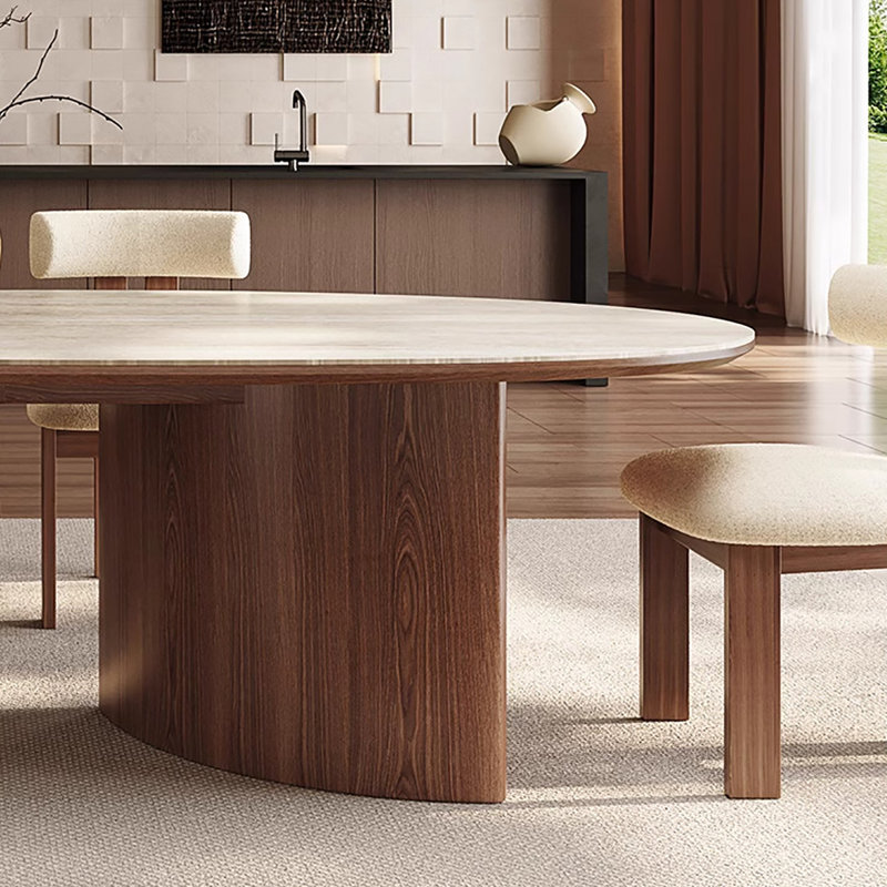 Sleek Surface Designs Antique-Style Water Droplet Rock Dining Table | Wayfair